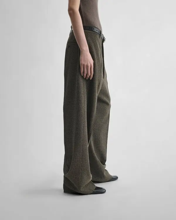 Phoebe Philo Slim-fit Wool Houndstooth Trousers