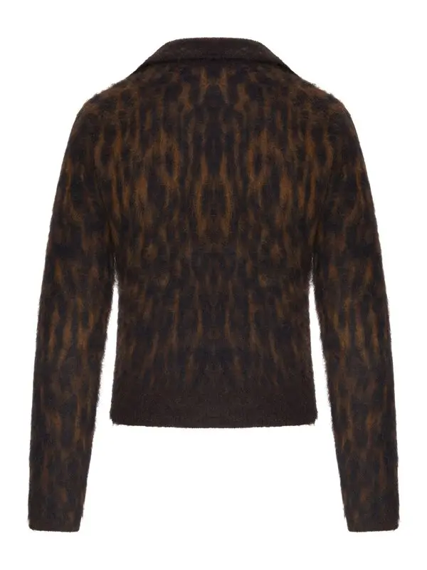 ROBERTO COLLINA Animal-print Alpaca Sweater - No