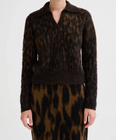 ROBERTO COLLINA Animal-print Alpaca Sweater - No