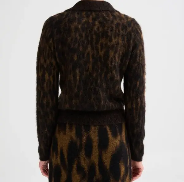 ROBERTO COLLINA Animal-print Alpaca Sweater - No