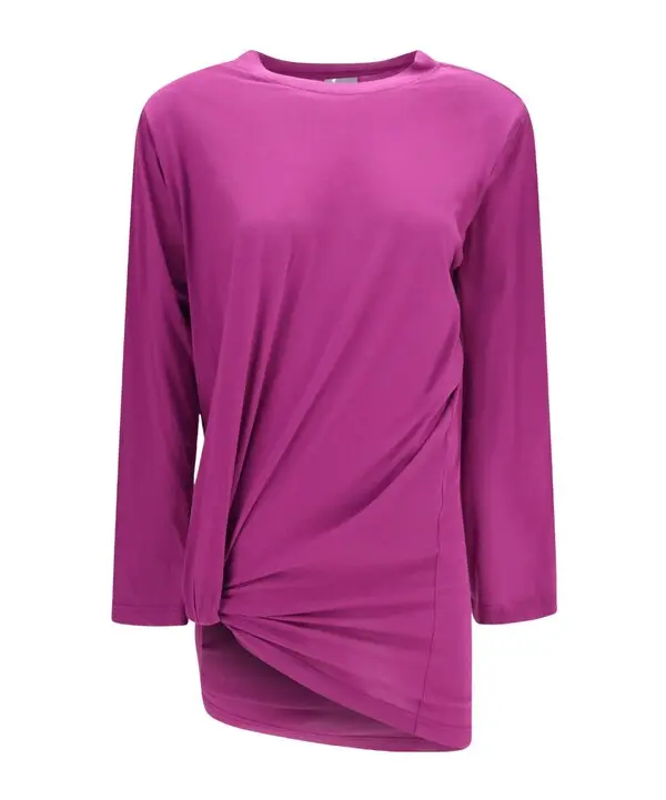 Balenciaga Asymmetric Long-sleeve T-shirt - Pink