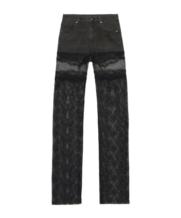 Blumarine Panelled Jeans - Black
