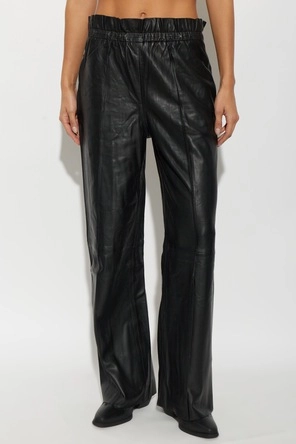 ALLSAINTS Ruffled Waist Leather Trousers