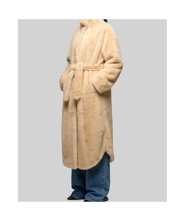 THE FRANKIE SHOP Camel Ravello Robe Coat