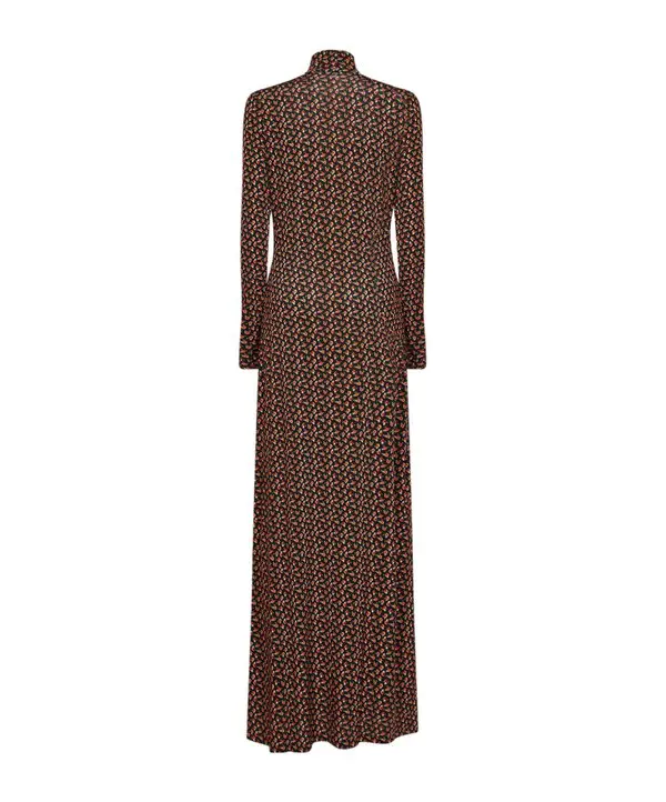 Rabanne High Neck Floral Maxi Dress