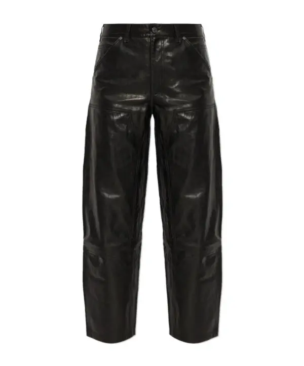 ALLSAINTS Utility Leather Barrel Trousers