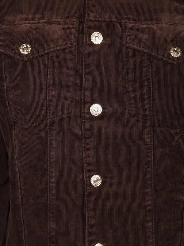 7 For All Mankind Corduroy Round Neck Jacket - Black