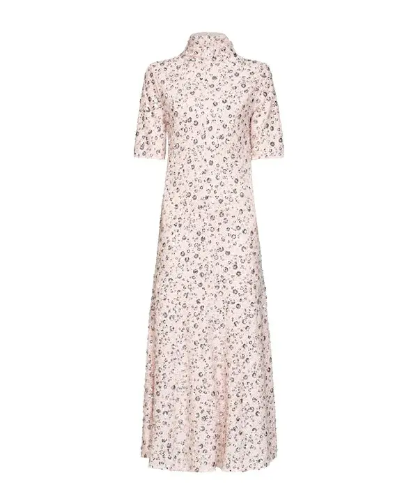 Rabanne Embellished Floral Midi Dress