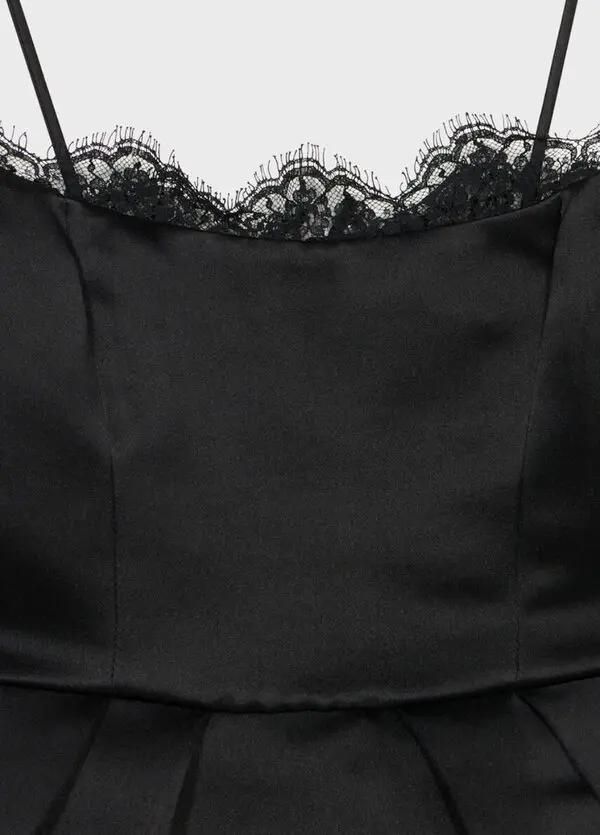 Blumarine Lace-trim Balloon Mini Dress