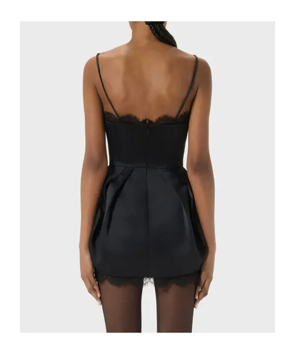 Blumarine Lace-trim Balloon Mini Dress