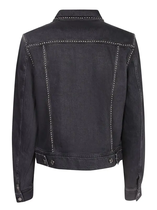 7 For All Mankind Studded Denim Jacket - Black