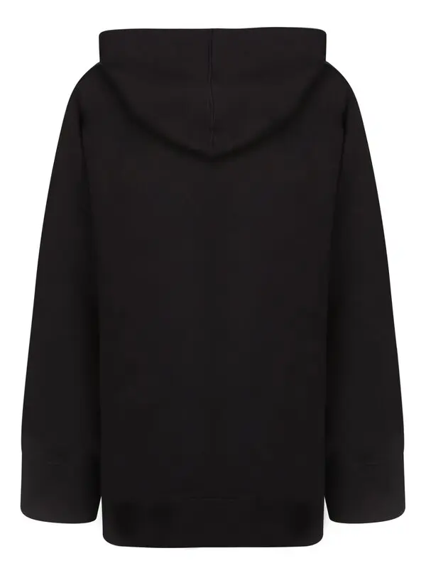 7 For All Mankind Oversized Zip-up Hoodie - Black