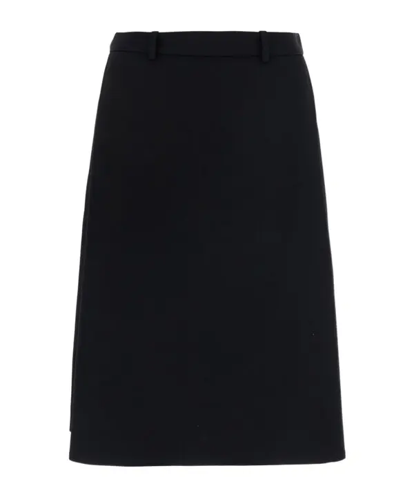 Balenciaga Twill Pleated Midi Skirt