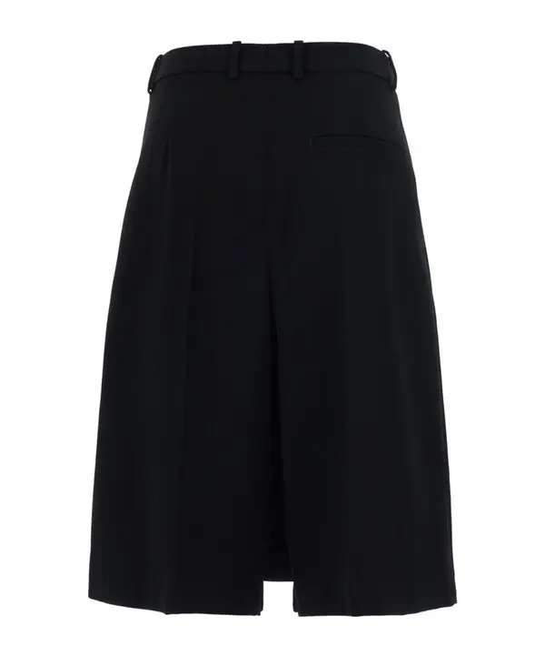 Balenciaga Twill Pleated Midi Skirt