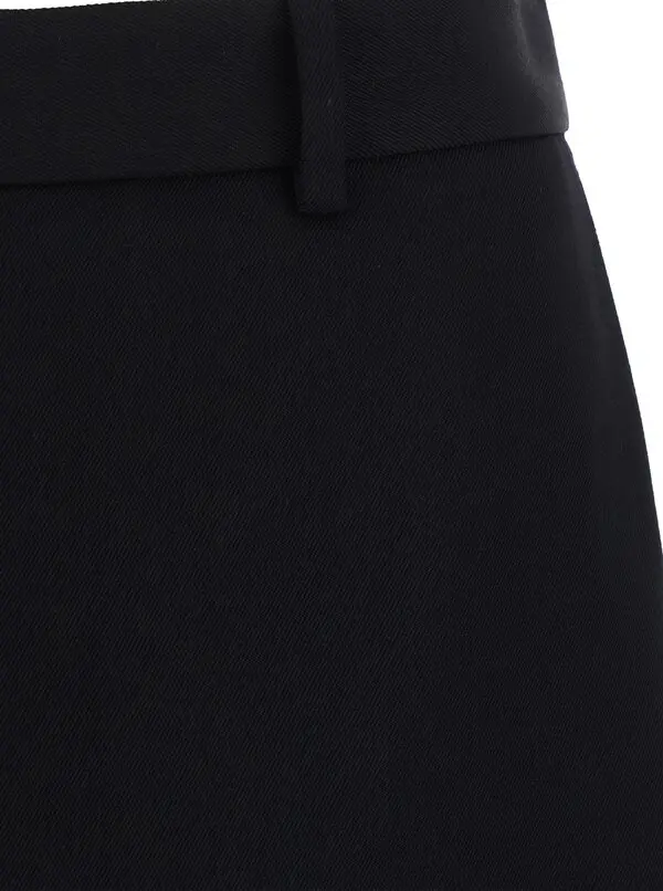 Balenciaga Twill Pleated Midi Skirt