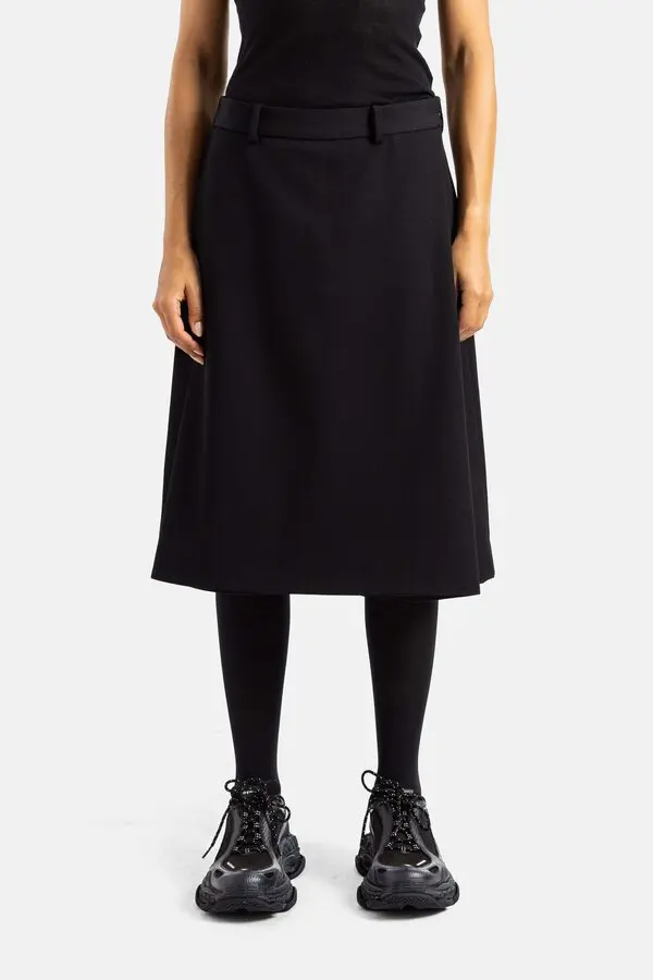Balenciaga Folded Midi Skort Shorts