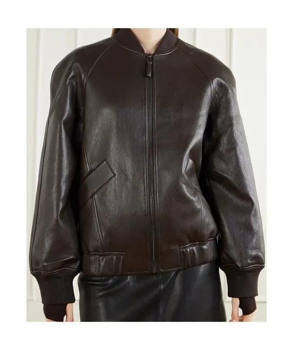 THE FRANKIE SHOP Alena Coated Bomber Jacket
