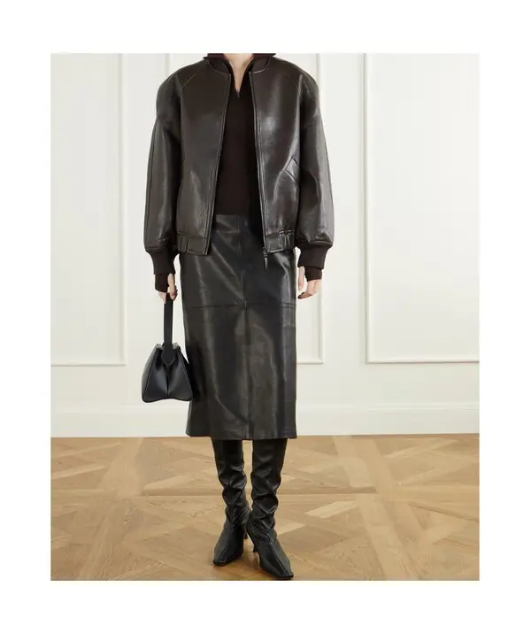 THE FRANKIE SHOP Alena Coated Bomber Jacket