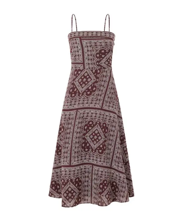 Veronica Beard Kitt Printed Cotton-blend Voile Midi Dress - Multi-color