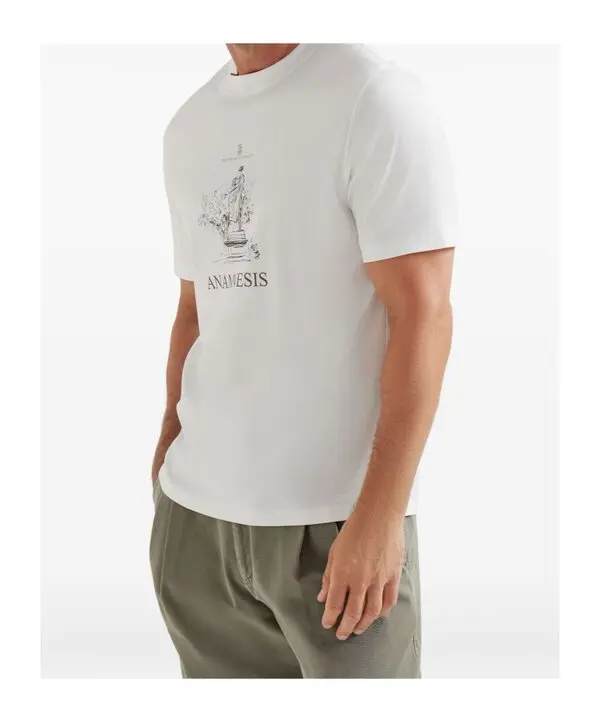 Brunello Cucinelli Graphic Printed Crewneck T-shirt