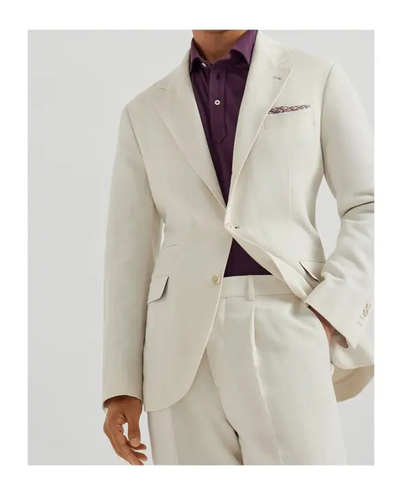 Brunello Cucinelli Chevron Deconstructed Blazer