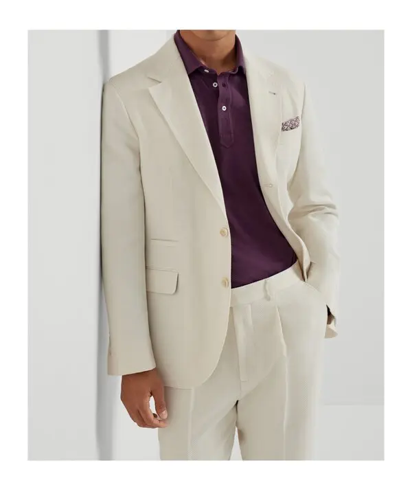 Brunello Cucinelli Chevron Deconstructed Blazer
