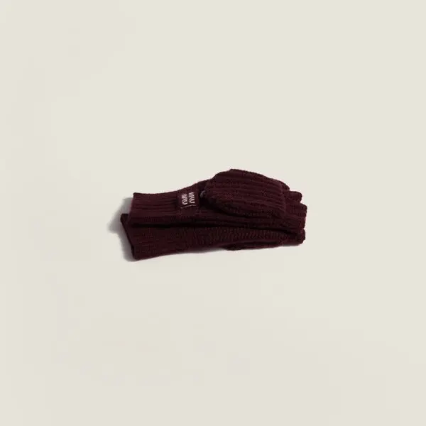 Miu Miu Wool And Cashmere Fingerless Gloves