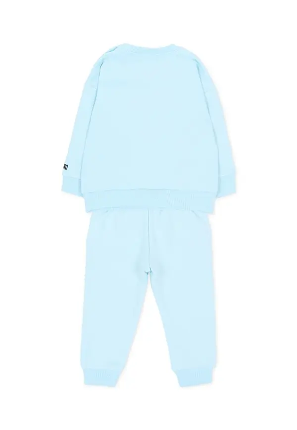 Moschino Long-sleeve Sweatshirt And Sweatpants 2-piece Set - Light Blue