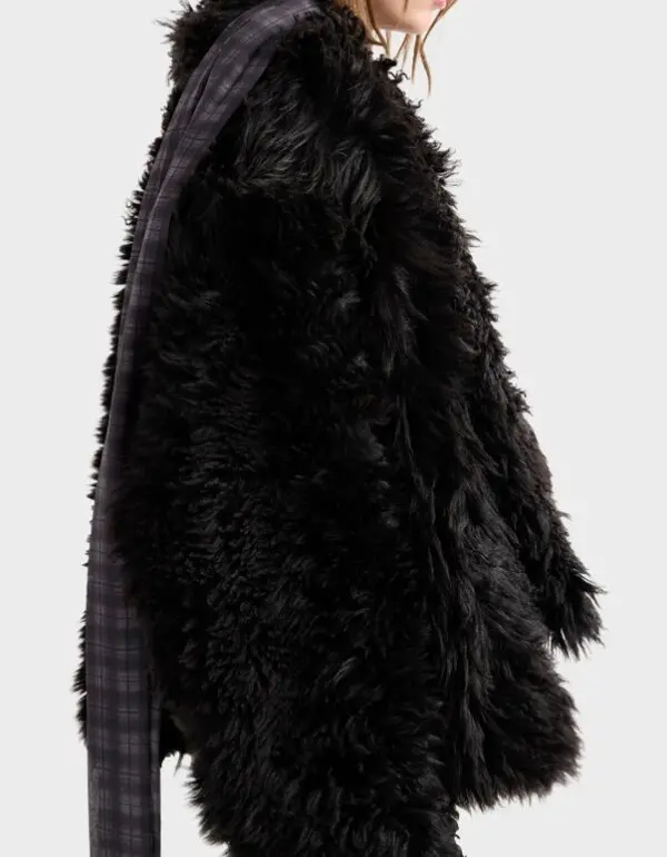7 For All Mankind Faux Shearling Short Jacket