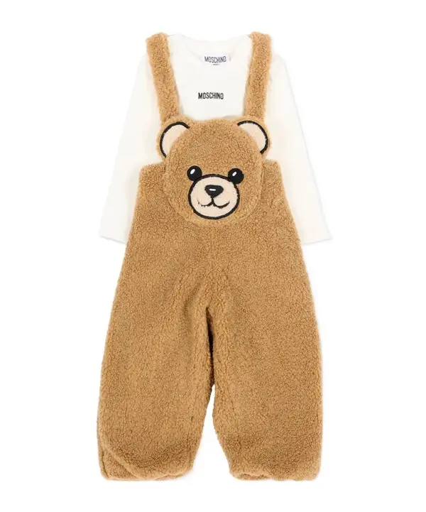 Moschino Teddy Bear Romper And T-shirt Set - No
