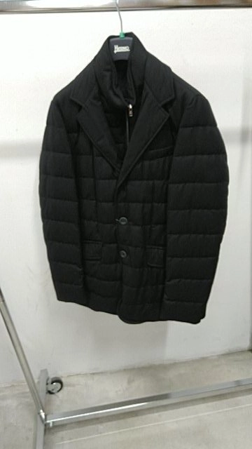 Herno Quilted Insert Detail Coat - Navy Blue