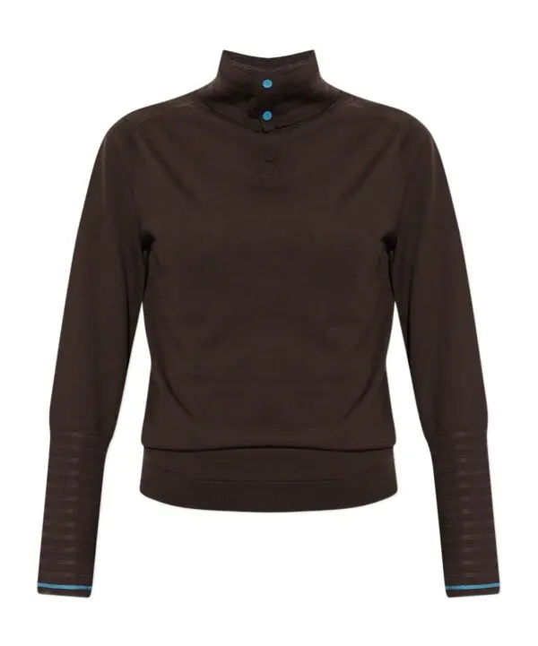 Paul Smith Buttoned Turtleneck Knitted Sweater