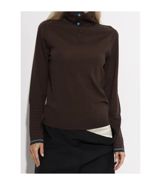 Paul Smith Buttoned Turtleneck Knitted Sweater