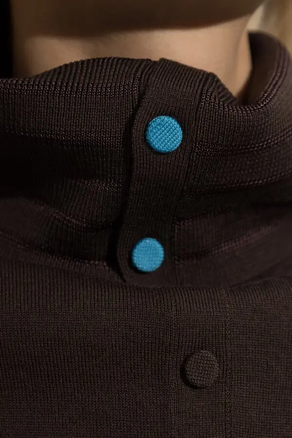 Paul Smith Buttoned Turtleneck Knitted Sweater