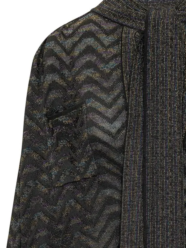 Missoni Seraphim Chevron Tie-neck Cardigan