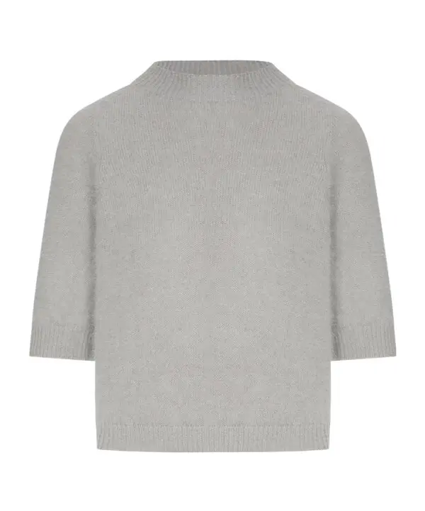 ROBERTO COLLINA Short Sleeved Jumper - Grey