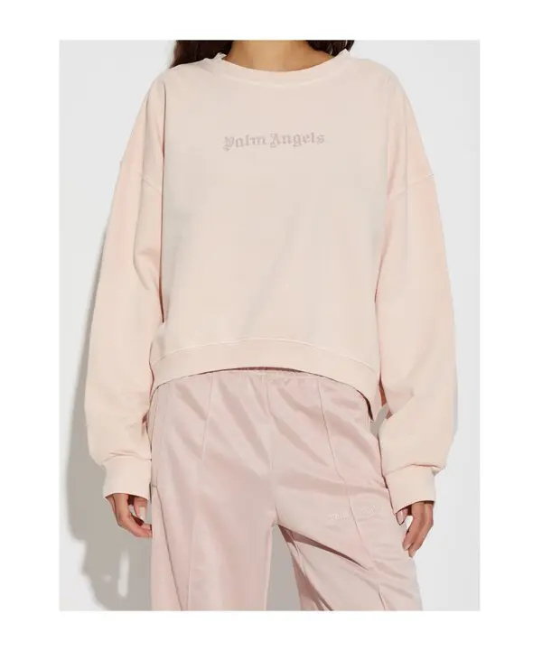 Palm Angels Rhinestone Logo Sweatshirt