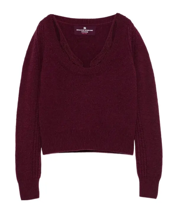 Ermanno Scervino Cut-out V-neck Sweater