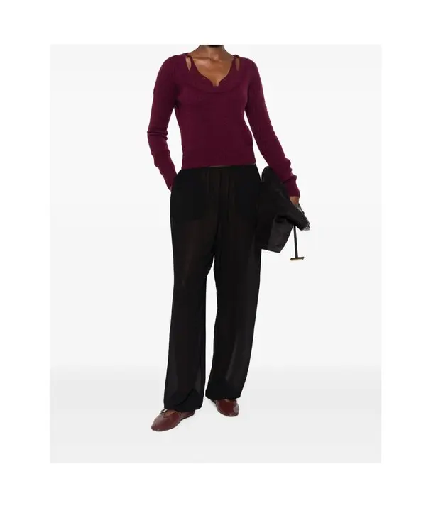 Ermanno Scervino Cut-out V-neck Sweater