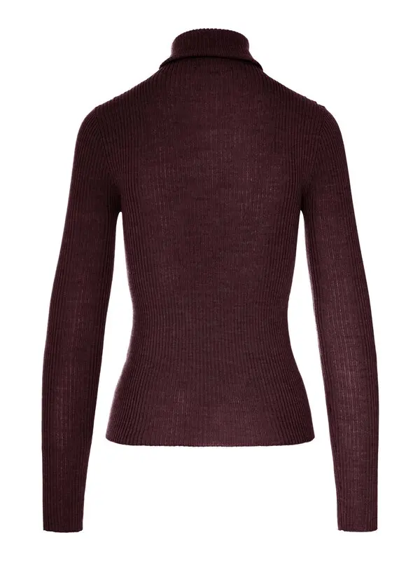 ROBERTO COLLINA Ribbed-knit Turtleneck Sweater - No