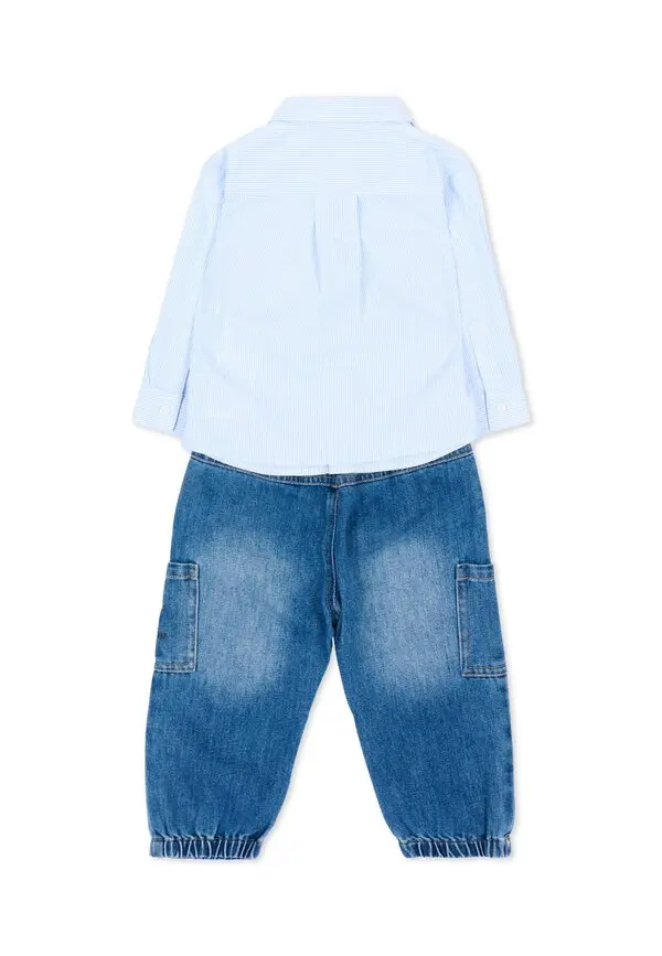 Moschino Long-sleeve Shirt And Jeans 2-piece Set