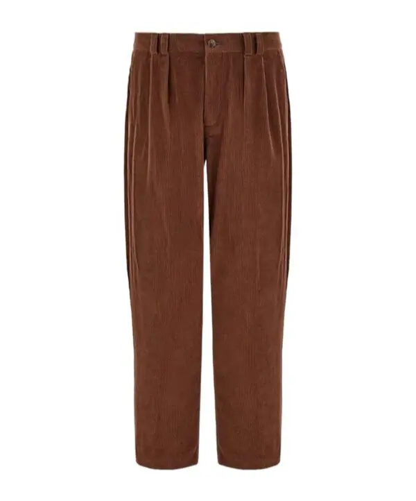 Canali Cotton Corduroy Pants With Two Pleats