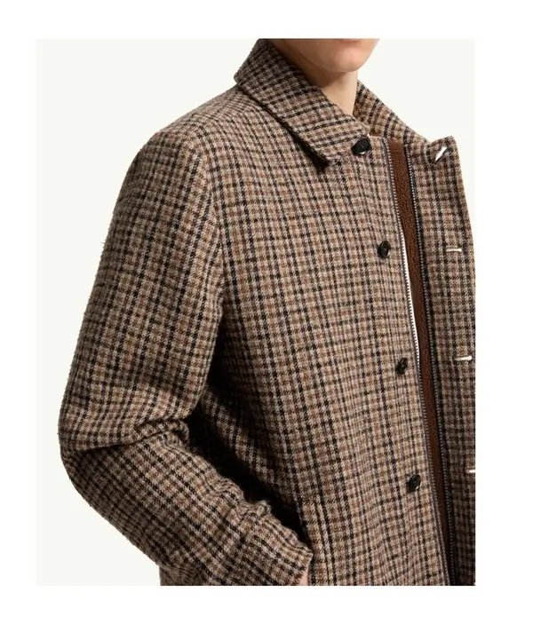 Moncler Norfol Wool Blend Down Shirt Jacket