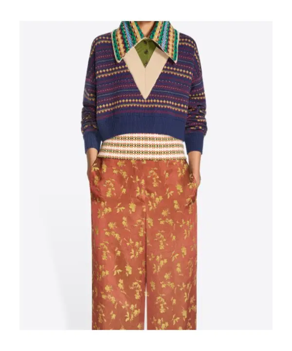 Dries Van Noten Jacquard-wool Collar