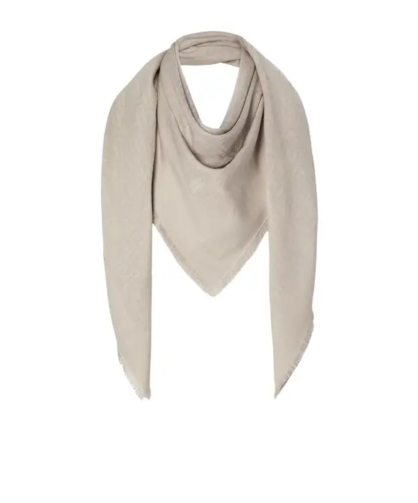 Fendi Distressed-detail Scarf - Nude