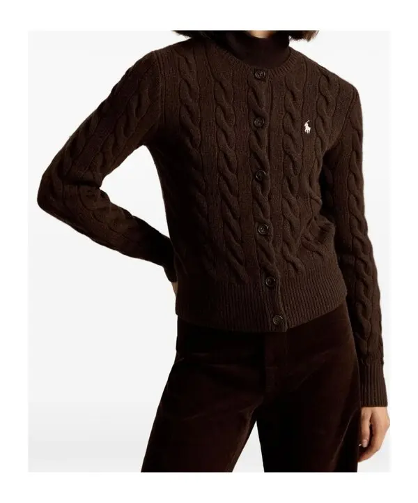Polo Ralph Lauren Cable-knit Wool-cashmere Cardigan