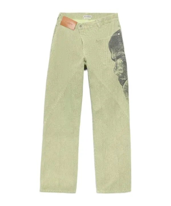J.W.ANDERSON Twisted Workwear Denim Jeans In Pale Yellow