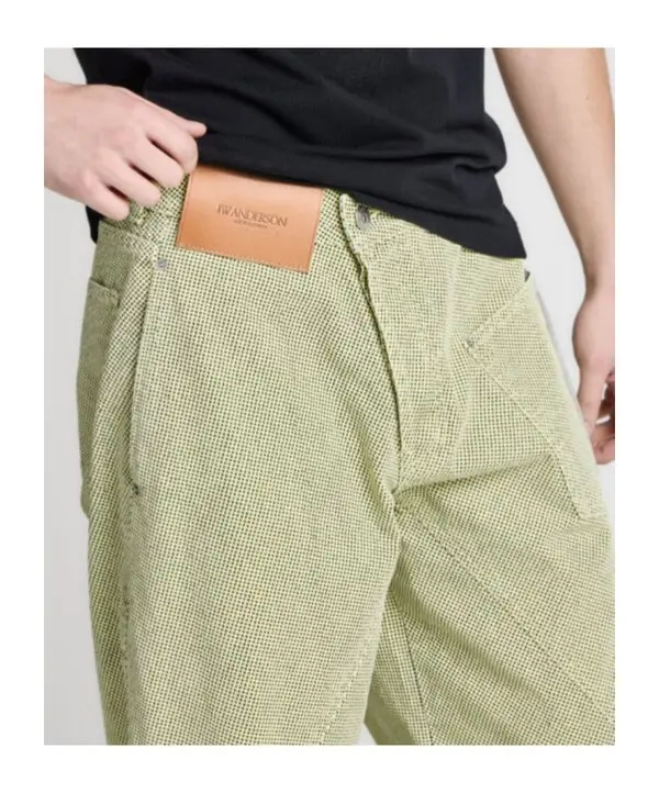 J.W.ANDERSON Twisted Workwear Denim Jeans In Pale Yellow