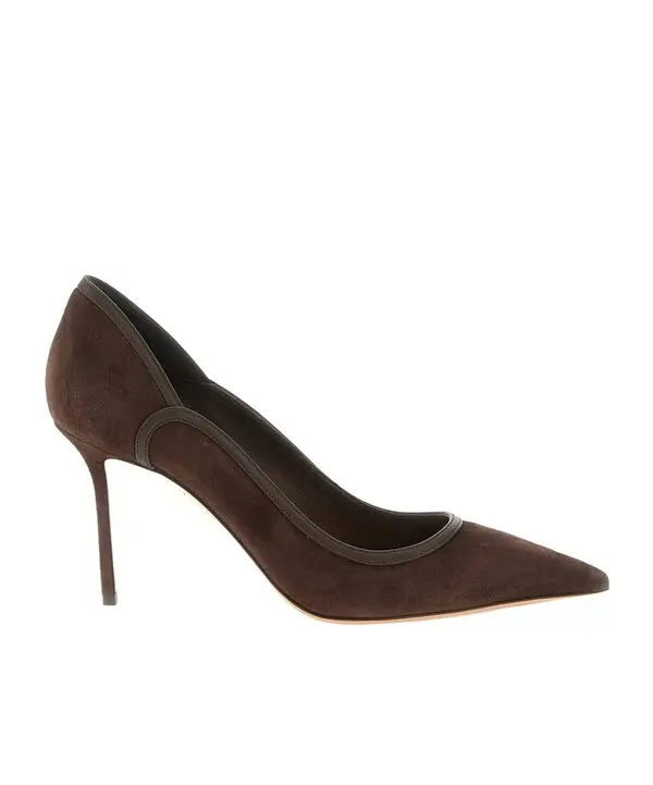 AQUAZZURA Suede Pointed-toe Pumps