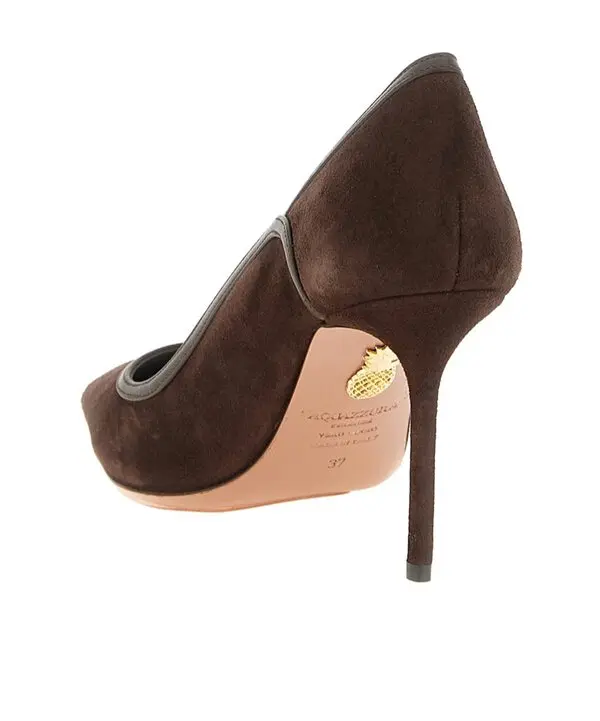 AQUAZZURA Suede Pointed-toe Pumps